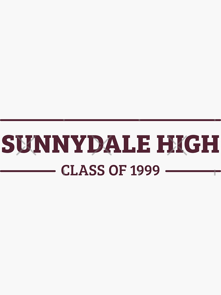"Sunnydale High Class of '99" Sticker for Sale by HiNoonStudio | Redbubble