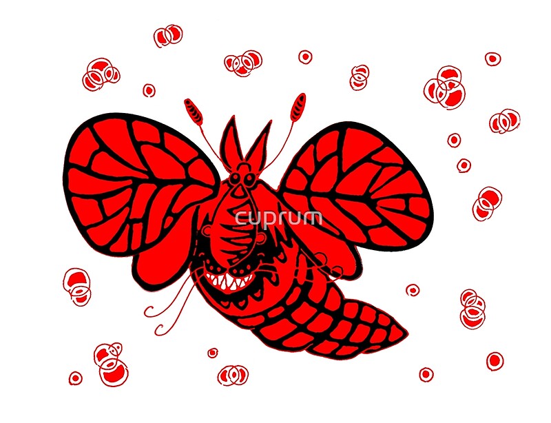 « CatFly en rouge » par cuprum | Redbubble