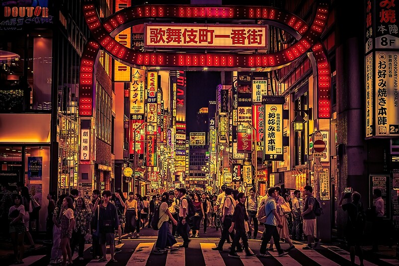 "Japan- Japan Night Photo" by Anthonypresley | Redbubble