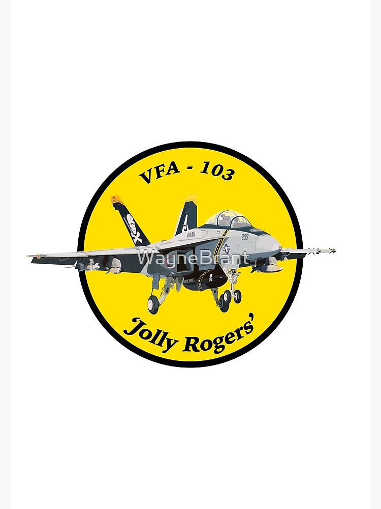 "VFA - 103 Jolly Rogers Emblem (Unofficial)" Art Print for Sale by ...