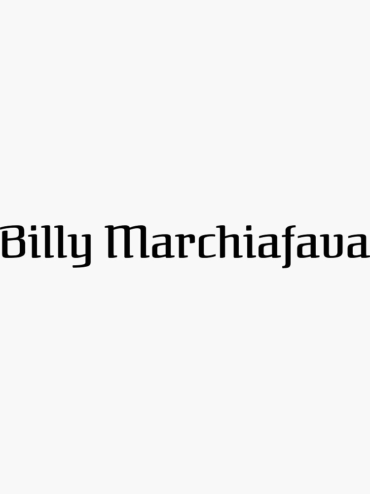 "Billy Marchiafava" Sticker for Sale by HermesDesign | Redbubble