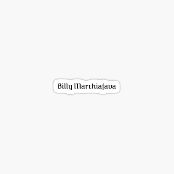 "Billy Marchiafava" Sticker for Sale by HermesDesign | Redbubble