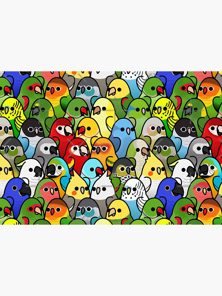 "Too Many Birds! Bird Squad 1" Water Bottle for Sale by MaddeMichael ...