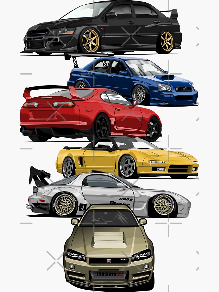 "JDM Icons" Sticker for Sale by icemanmsc | Redbubble