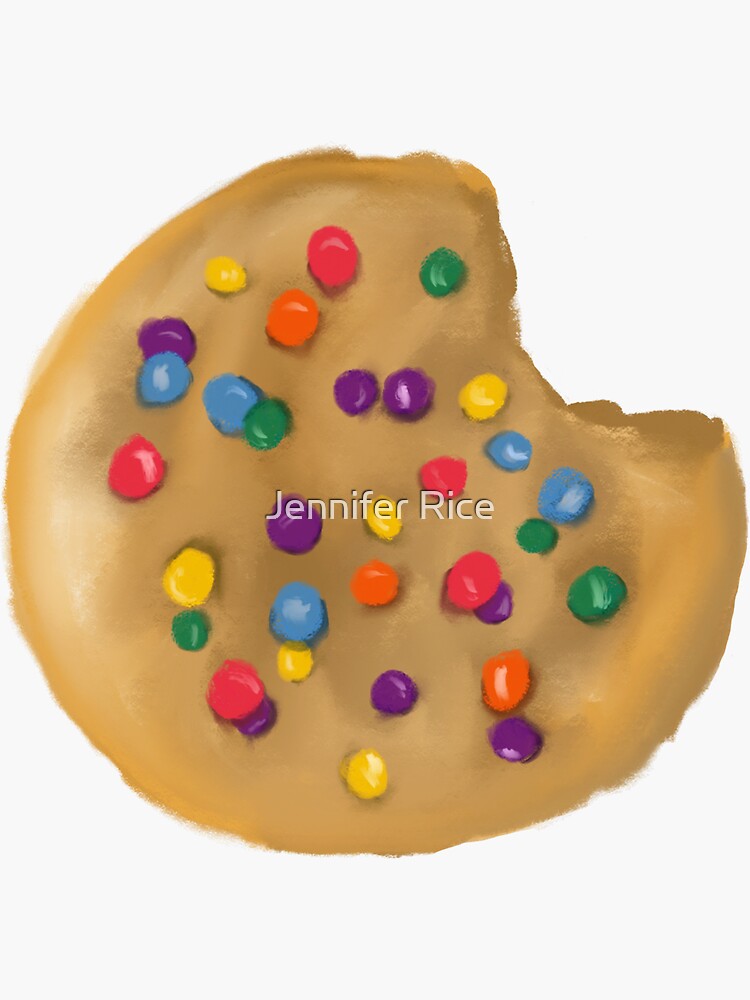 "Rainbow Chocolate Chip Cookie" Sticker for Sale by BlueDoorStudio ...