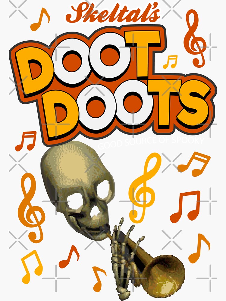 "Skeltal's Doot Doots Spooky Boi Halloween Sbubby Cereal" Sticker for ...
