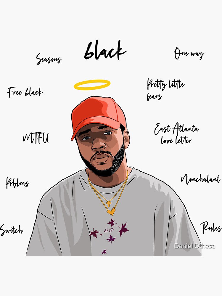 "Free 6lack" Sticker for Sale by ChildishBants | Redbubble