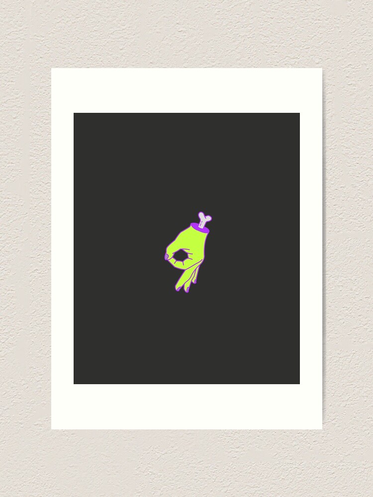 "Upside Down OK Hand Sign Zombie Halloween Meme" Art Print for Sale by ...