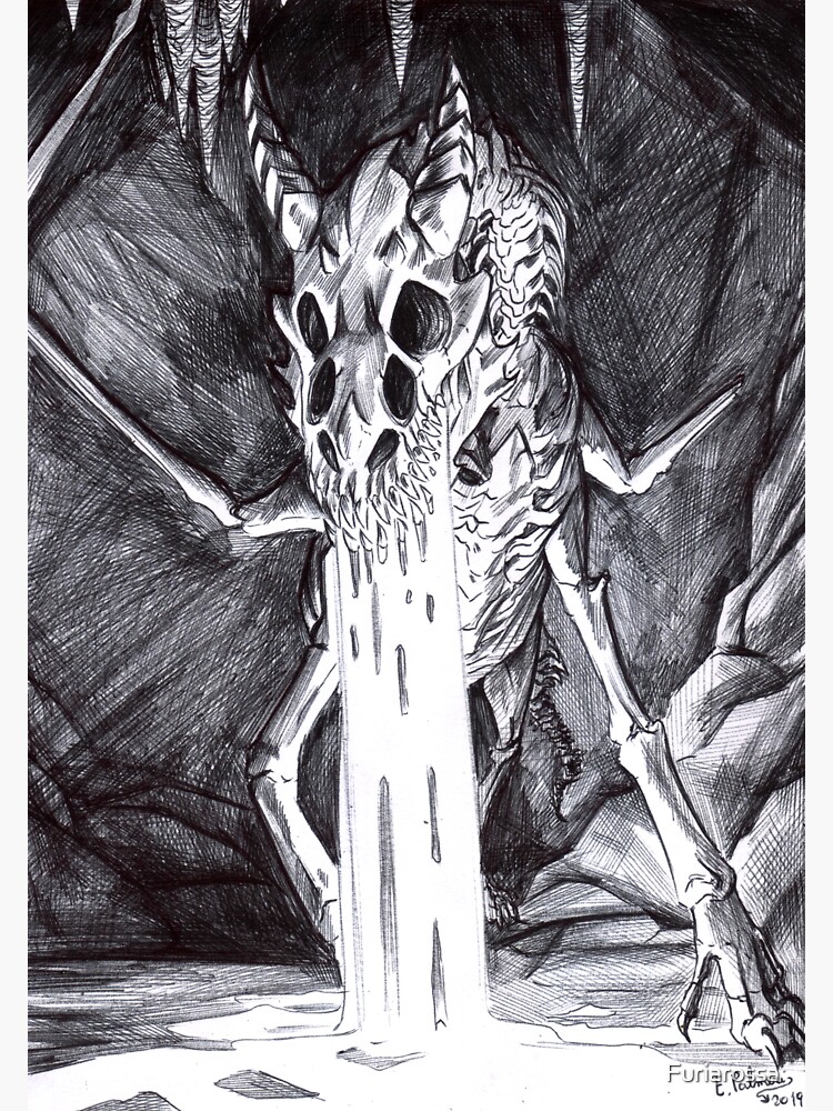 "Inktober 2019 - Possessed bones" Sticker by Furiarossa | Redbubble