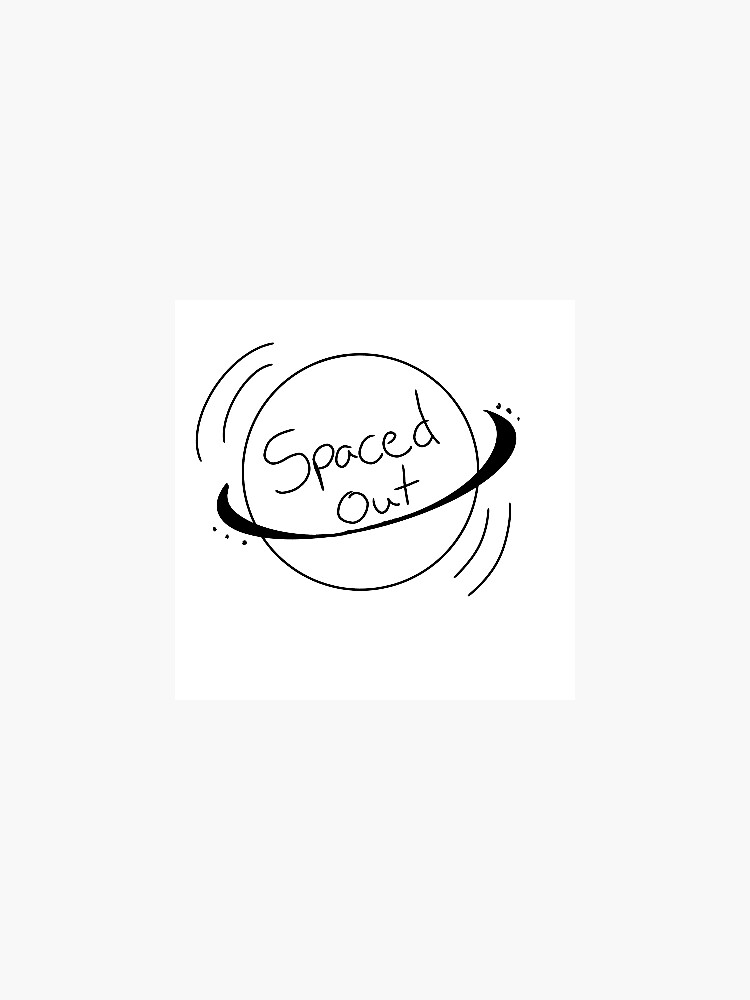 "Spaced Out" Sticker for Sale by prettydecentart | Redbubble