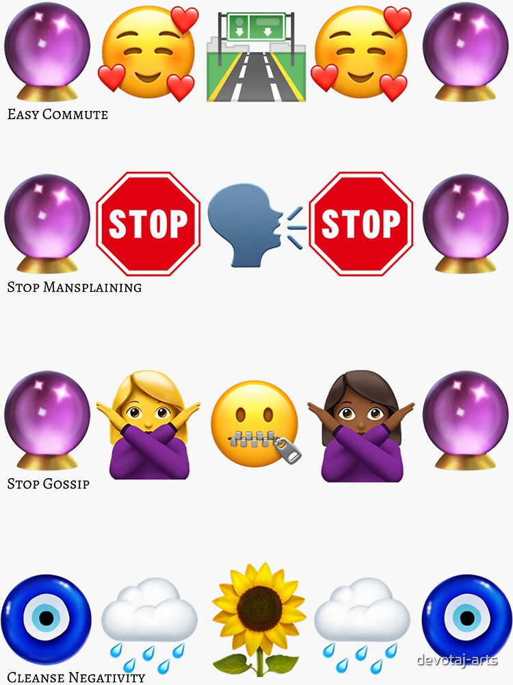 "Emoji Spell Set for Life and Work" Sticker for Sale by devotaj-arts ...