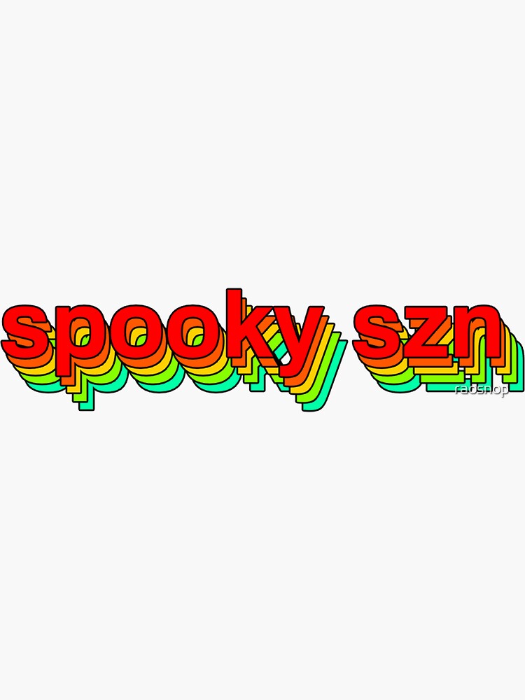 "Spooky Szn" Sticker by raosnop | Redbubble