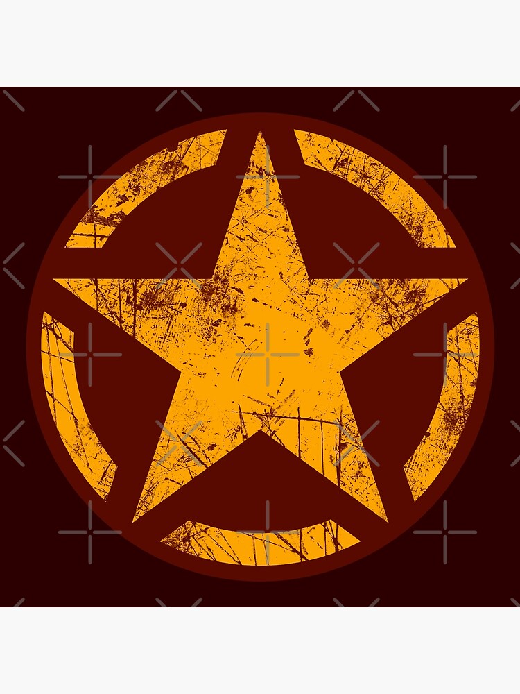 "Golden Yellow Vintage American Star" Poster by Garaga | Redbubble