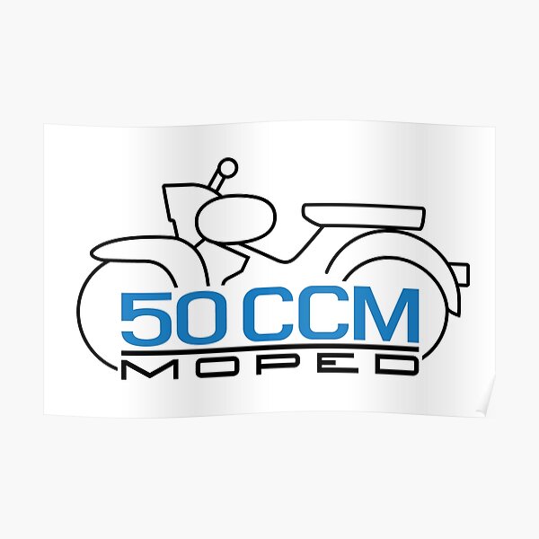 "Moped Star Emblem 50cc (black)" Poster by GetThatCar | Redbubble