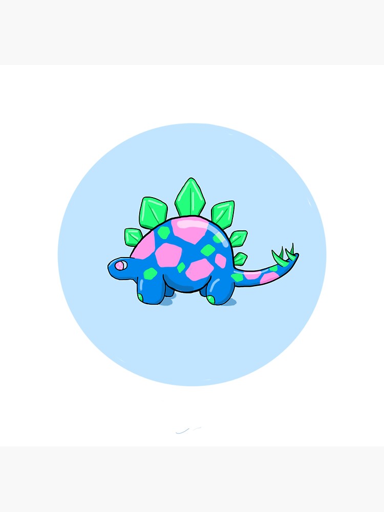 "Stegosaurus - Blue" Sticker by axoltlastronaut | Redbubble