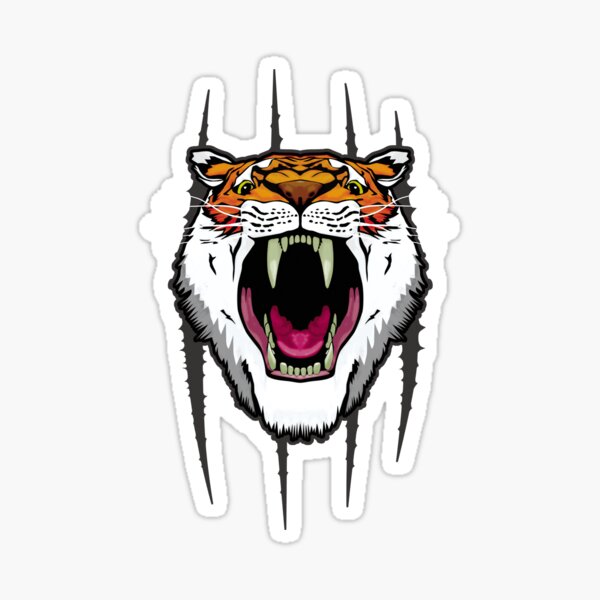 "Tiger Head" Sticker for Sale by TMBTM | Redbubble