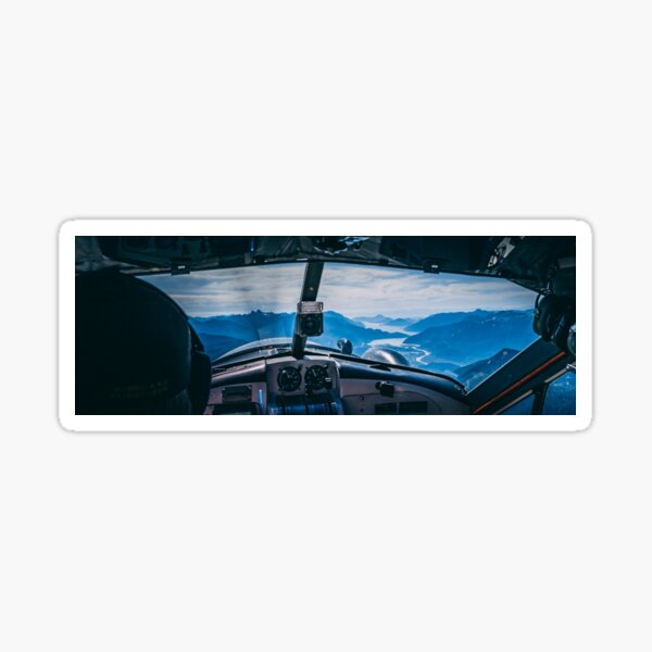 "Seaplane over fjords and mountains" Sticker for Sale by Butters-photos ...