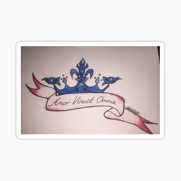 "'Love Conquers All' " Sticker by Faewarrior | Redbubble