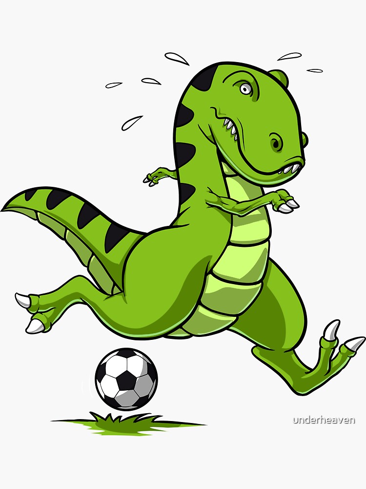 "T-Rex Dinosaur Soccer Player" Sticker for Sale by Nikolay Todorov ...