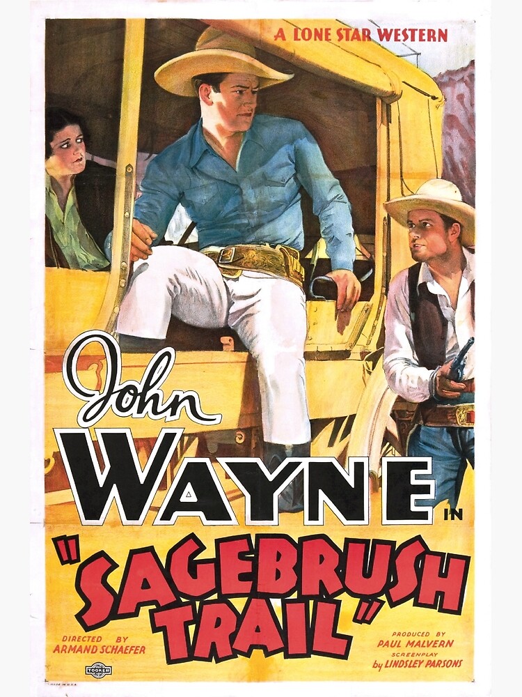 "Vintage Hollywood Nostalgia Sagebrush Trail John Wayne Cowboy Western ...