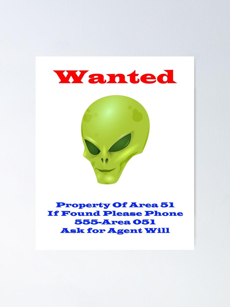 "Wanted Alien" Poster by DJBJ | Redbubble