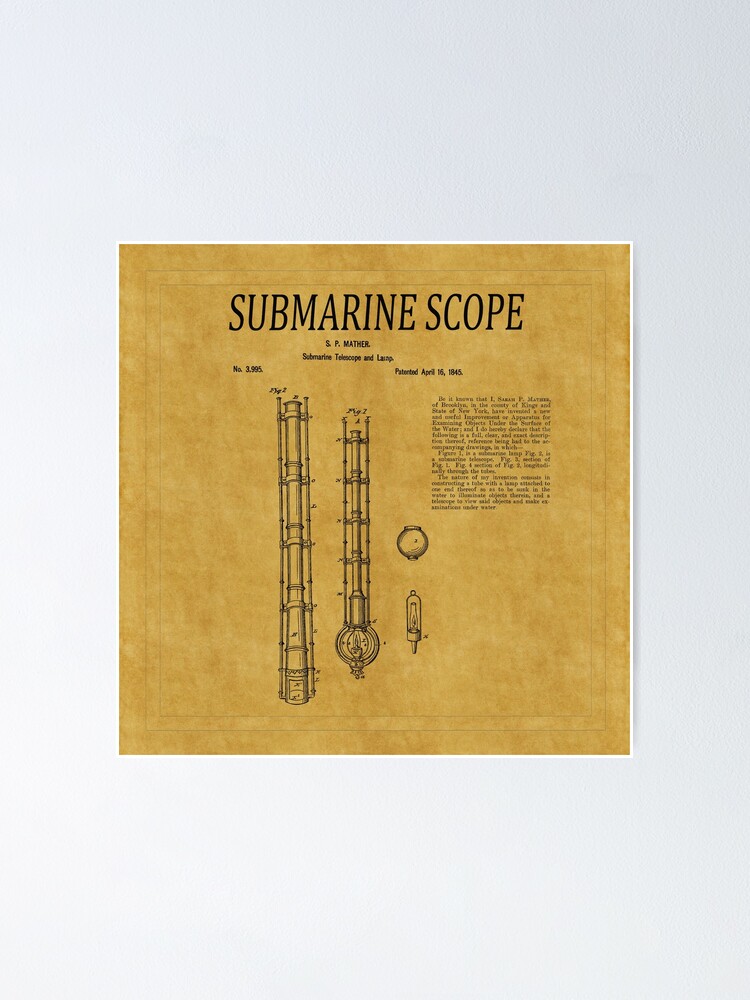 "Submarine Scope Patent 1" Poster for Sale by mollyfare | Redbubble