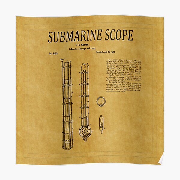 "Submarine Scope Patent 1" Poster for Sale by mollyfare | Redbubble