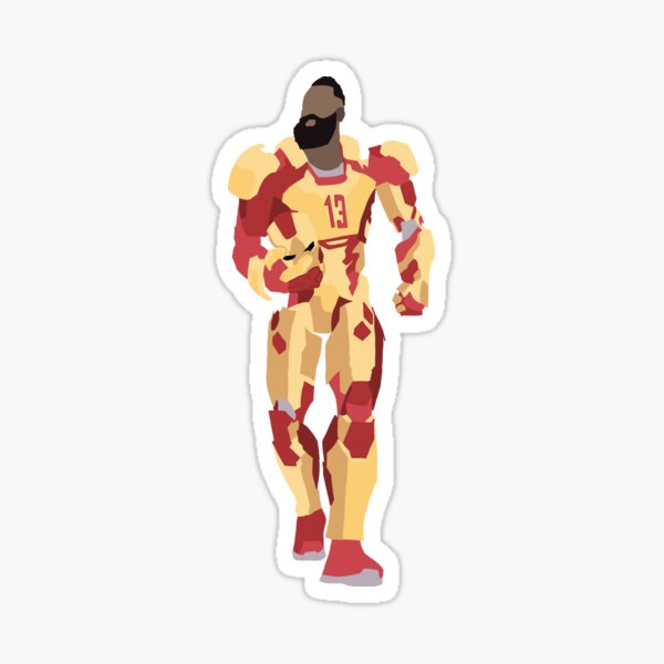 " James Harden Iron Man" Sticker for Sale by ActualFactual | Redbubble