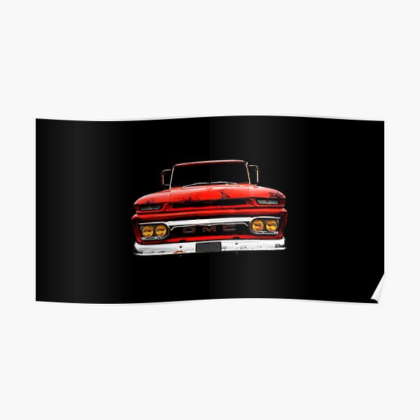 "GMC truck red" Poster by keyonn | Redbubble
