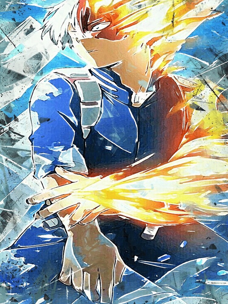 "My Hero Academia - Shoto Todoroki - Ice and fire" iPhone Case for Sale ...