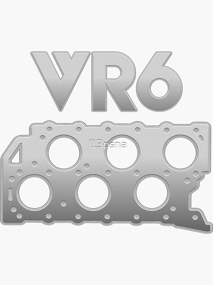 "Metal VR6 Block Top" Sticker by l13psna | Redbubble
