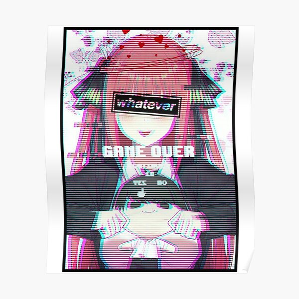 "Game Over - Kawaii Anime Girl" Poster by simouser | Redbubble
