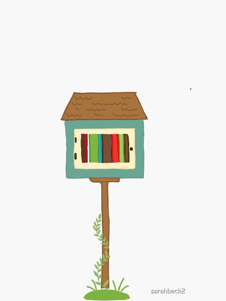 "Little free library sticker " Sticker for Sale by sarahbeck2 | Redbubble