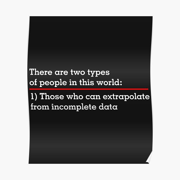 "Types of people extrapolate data funny Science major geek" Poster for ...