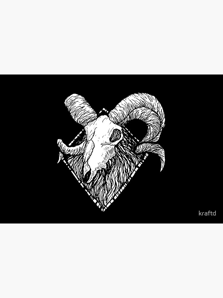 Skull Symbol of the Goat Witchcraft by KRAFTD Bath Mat sold by Tlaytmas ...