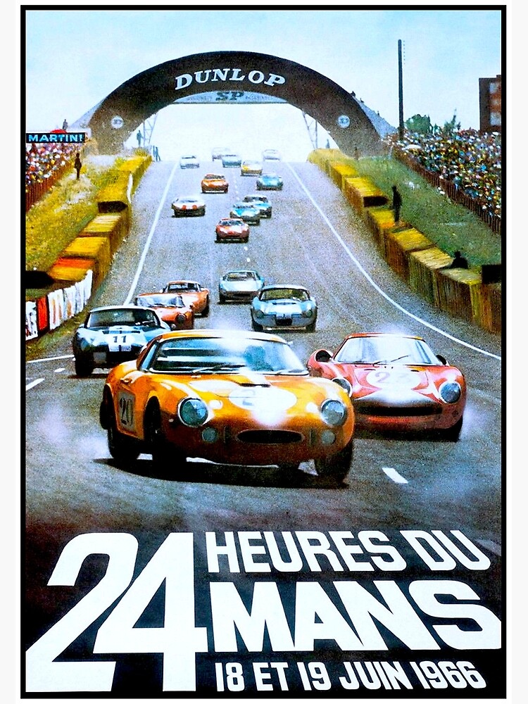 "DU MANS;Vintage Auto Racing Advertising Print" Poster for Sale by ...