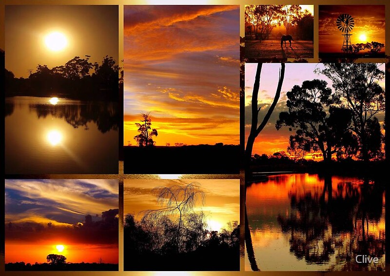 "Sunset Collage" by Clive | Redbubble