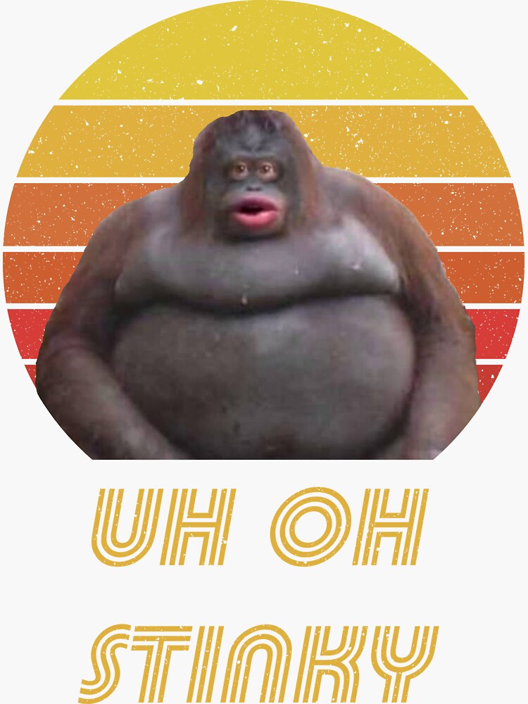 "Uh Oh Stinky Poop Dank Meme" Sticker for Sale by HappyMonkeyTees ...