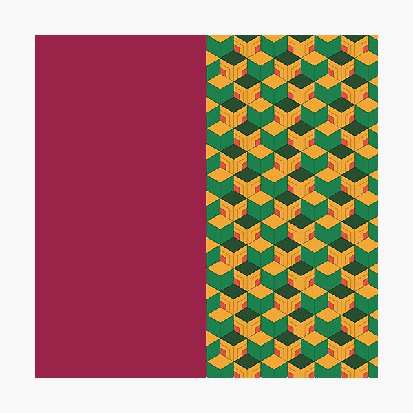 Giyuu Tomioka Pattern Demon Slayer Pattern Photographic Prints | Redbubble