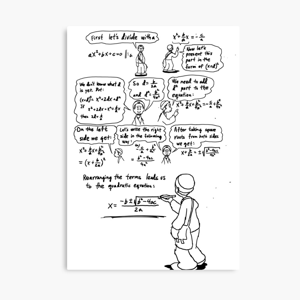 Quadratic Formula Comic Quadtratic Equation Math Comic Style | Metal