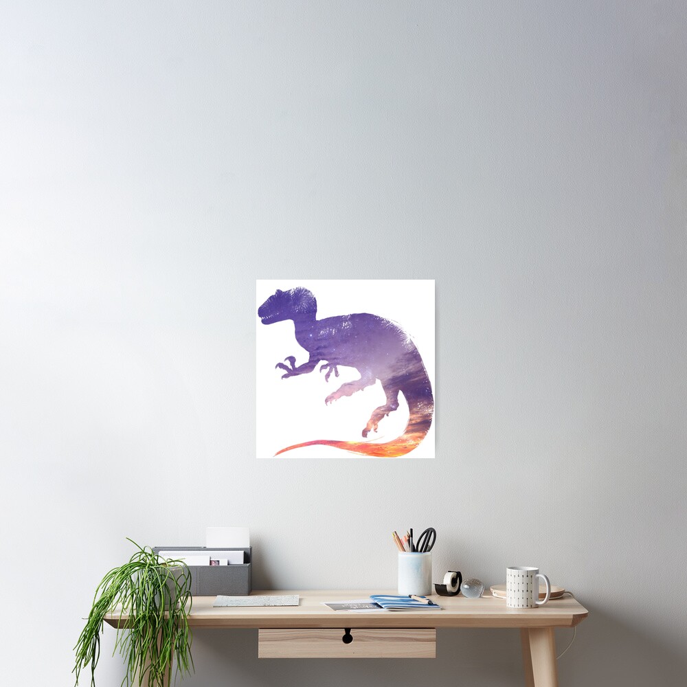 "Purple Sky Allosaurus Silhouette" Poster by FredWierum | Redbubble