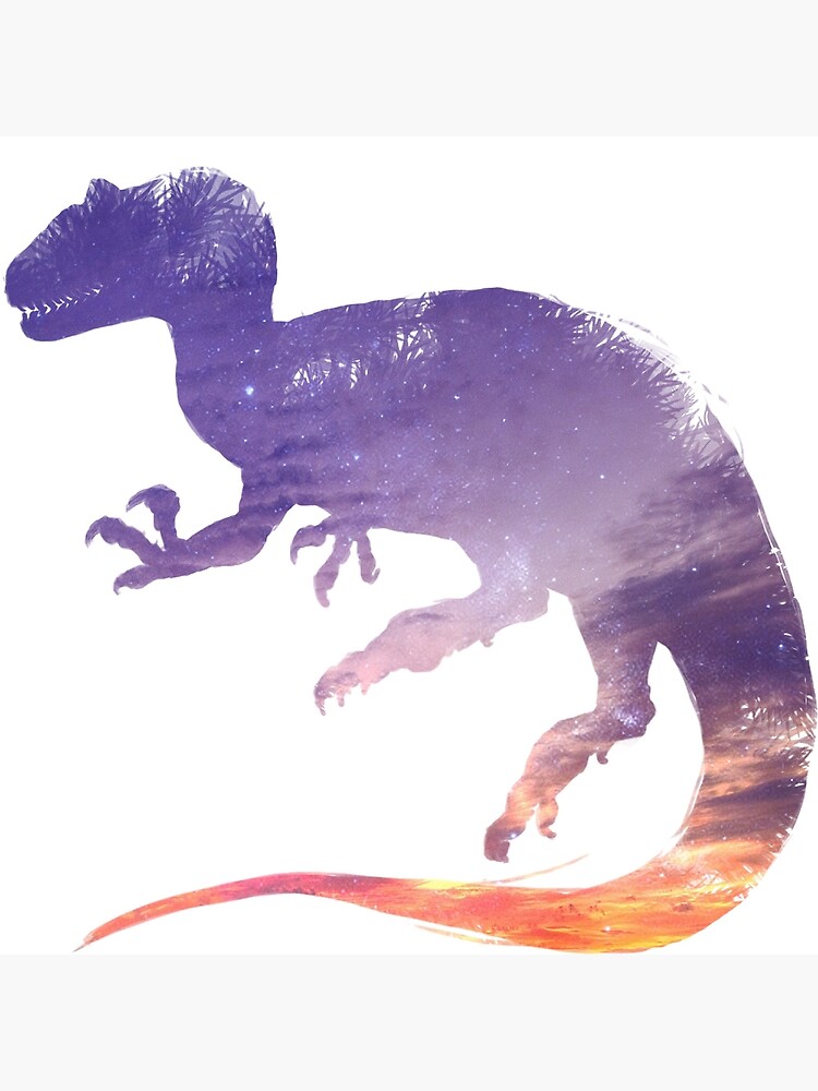 "Purple Sky Allosaurus Silhouette" Poster by FredWierum | Redbubble