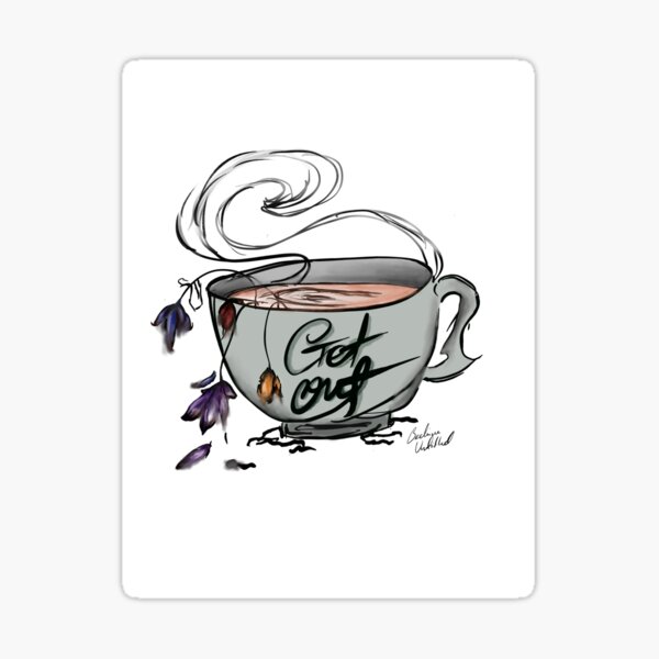 "Get Out movie Tea Cup" Sticker for Sale by beehiveuntitled | Redbubble