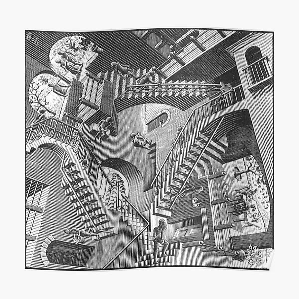 "Geometrische Treppe der Escher-Relativitätsgeometrie mathematisch ...