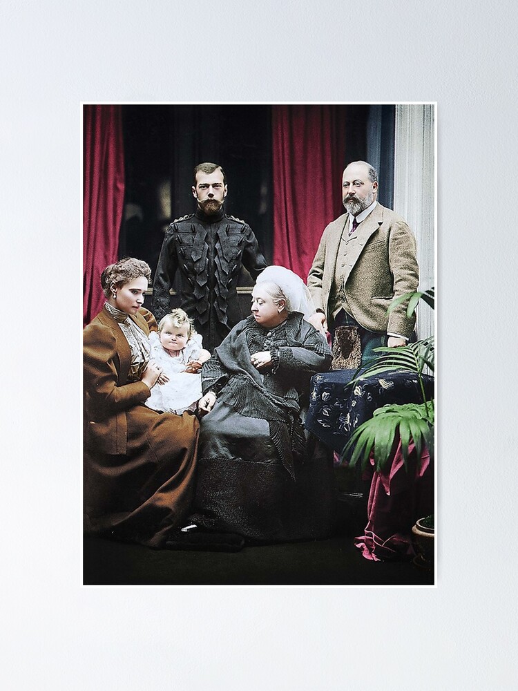 "Queen Victoria with Tsar Nicholas II of Russia. " Poster for Sale by ...