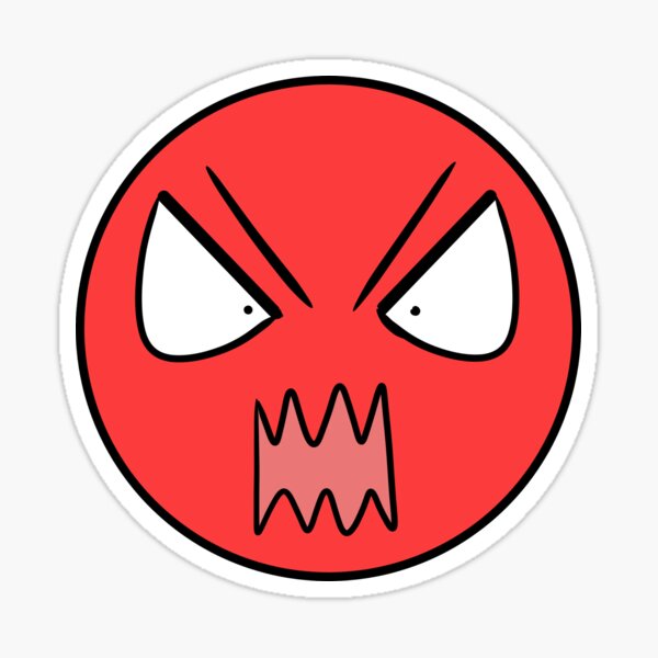 "extremely angry face" Sticker for Sale by Peabean | Redbubble