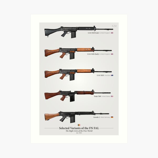 "FN FAL - Right Arm of the Free World (1)" Art Print for Sale by ...