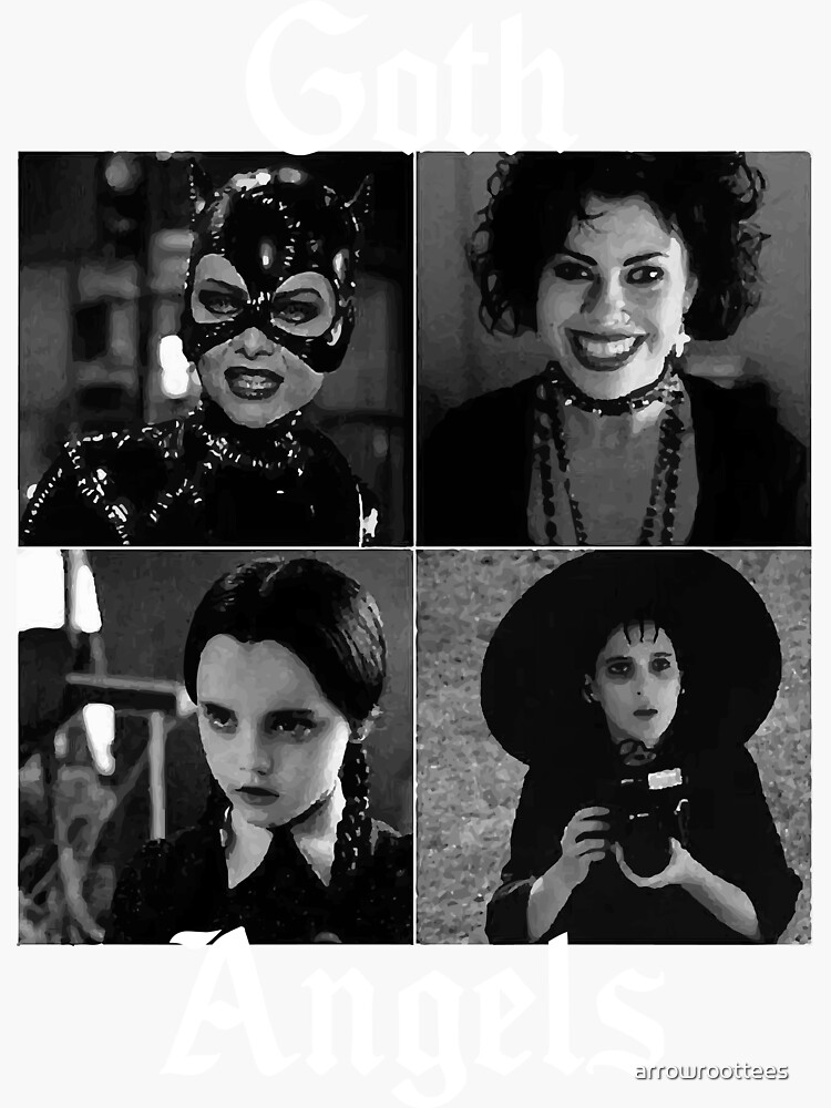 "Goth Angels Wednesday Addams Lydia Deetz Nancy Downs Cat Woman Gothic ...