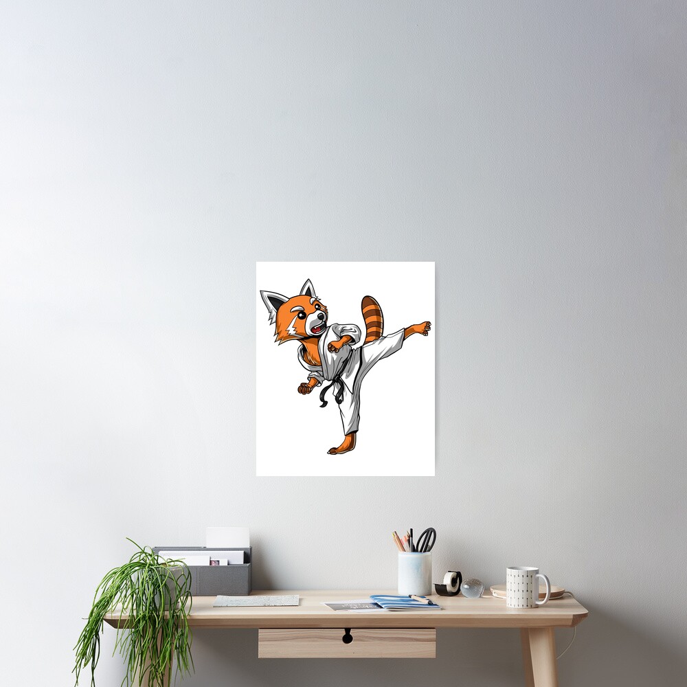 "Red Panda Bear Karate " Poster by underheaven | Redbubble
