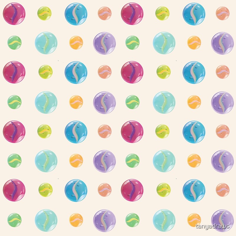 "Cat Eye Marbles pattern" by tanyadraws | Redbubble